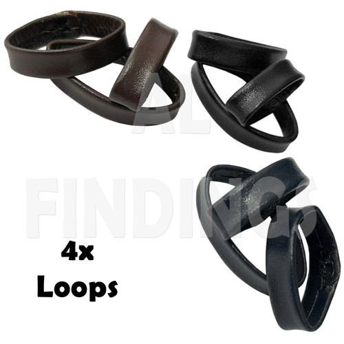 4x Leather Watch Retaining Loop - Calf Effect | al-findings