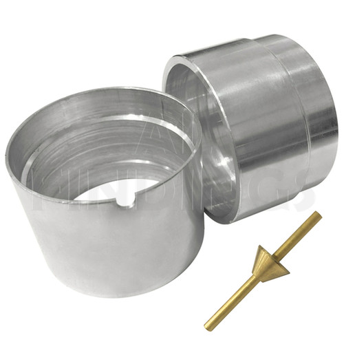 60mm Traditional Aluminium Sand Casting Flask & Brass Sprue Set | al ...