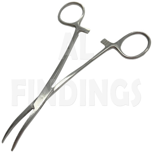 6" Curved Stainless Steel Forceps | al-findings
