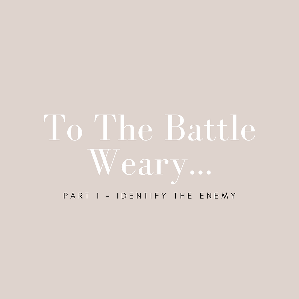 To The Battle Weary: Identify the Enemy