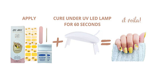 Sunday Nails AU | Semi - Cured Gel Nail Stickers | Australia