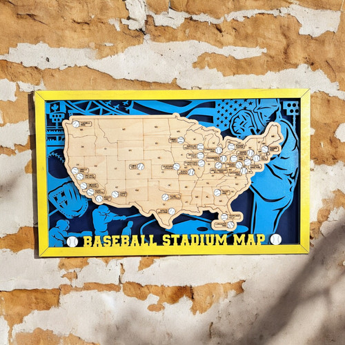 Major League Stadium Tracker Maps | Teezy Weezy Designs