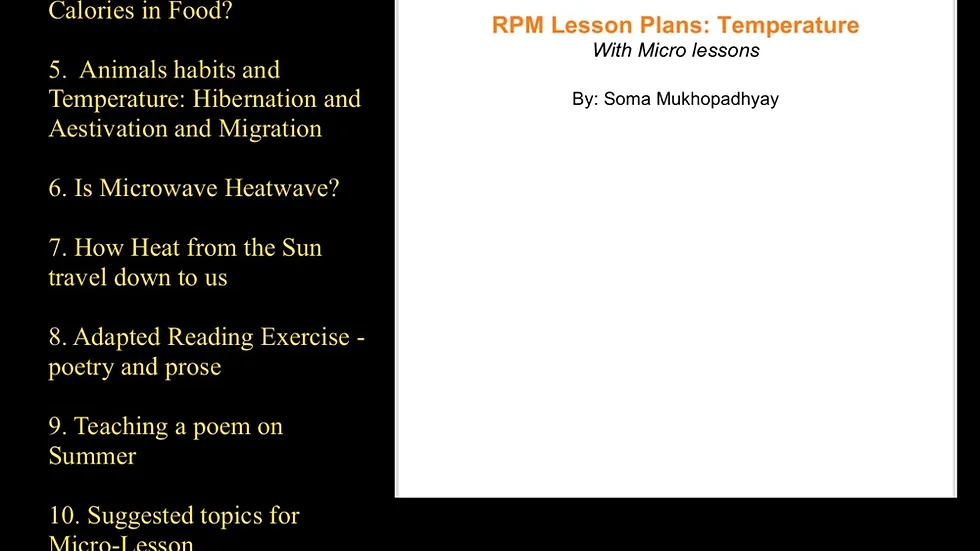 RPM Lesson Plans: Temperature (Digital Download) | Halo Soma