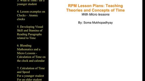 RPM Lesson Plans: Teach Theories and Concepts of Time (Digital Download ...