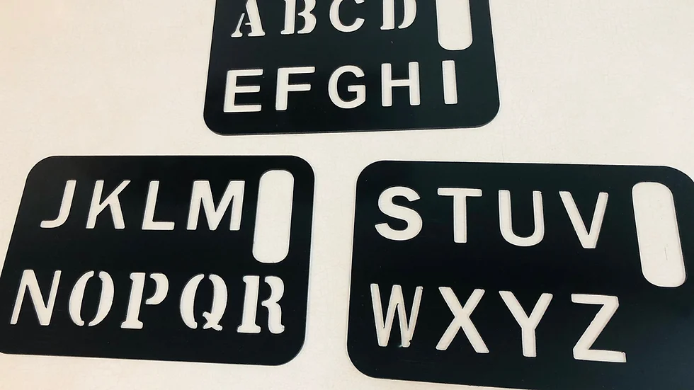 Set of 3 Large letter Stencil for beginners | Halo Soma