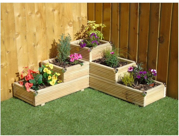 L-Shape Planter and Flower Box | Green Furniture