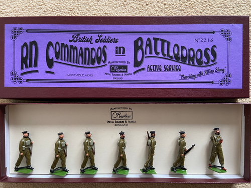 2216. RN Commandos Marching Battle Dress, Slung Rifles | RMSM V3