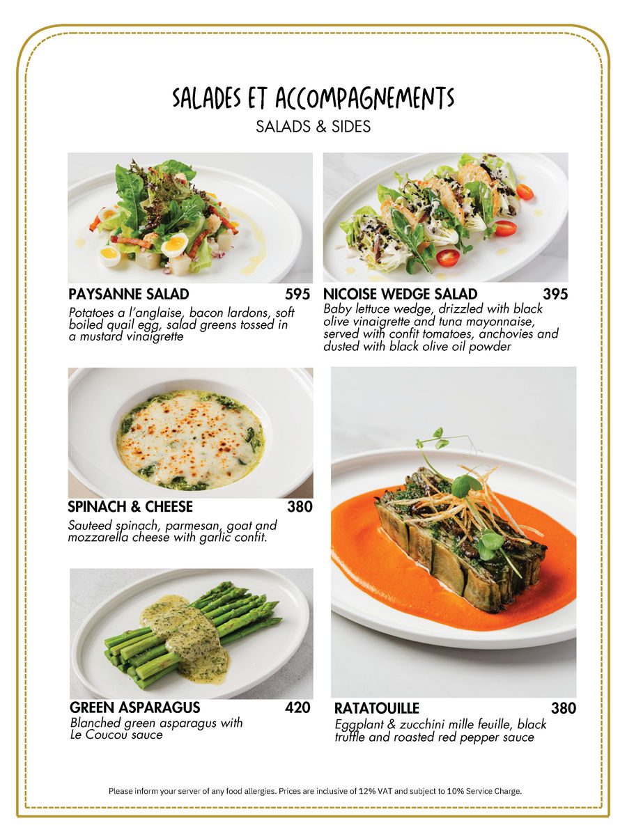 Bistrot Le Coucou | Menu | Nikkei Group