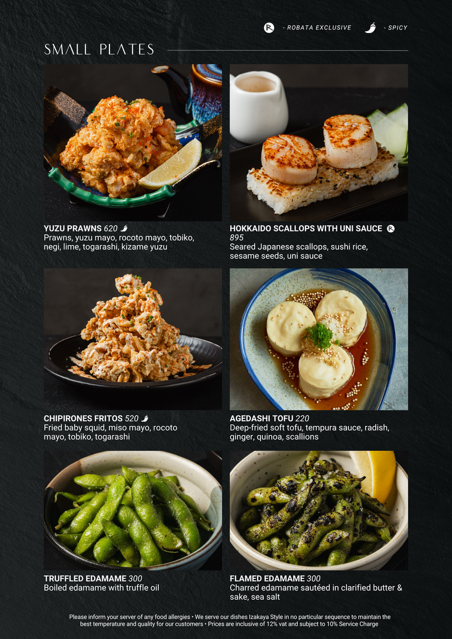 NIKKEI Robata Uptown Ritz Menu