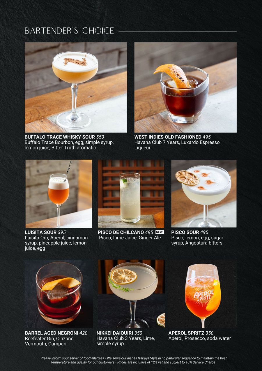 NIKKEI Japanese-Peruvian Cuisine | Podium Branch Menu