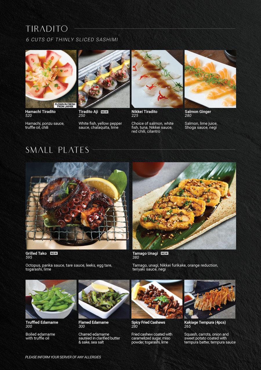 NIKKEI Japanese-Peruvian Cuisine | Podium Branch Menu