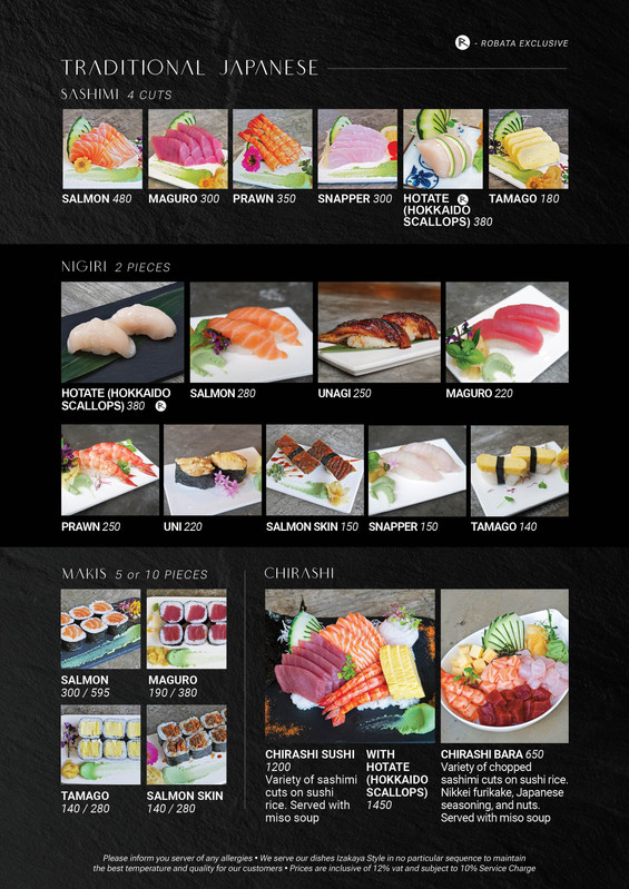 NIKKEI Robata Uptown Ritz Menu