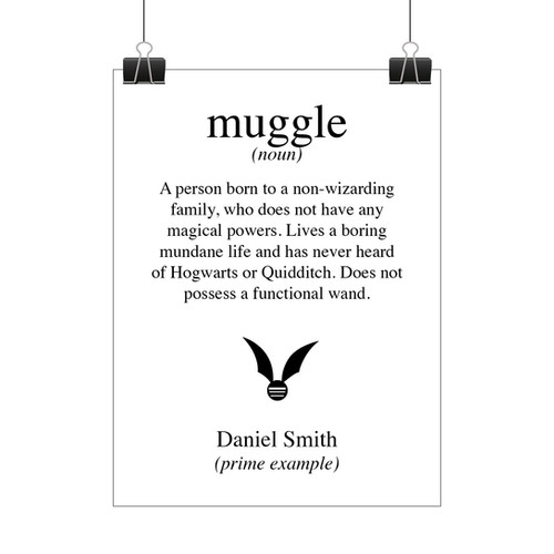 Personalised muggle print | Lilypad Designs