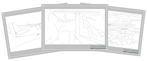 Gliding Colouring Pages Pack | Clare Louise Ward
