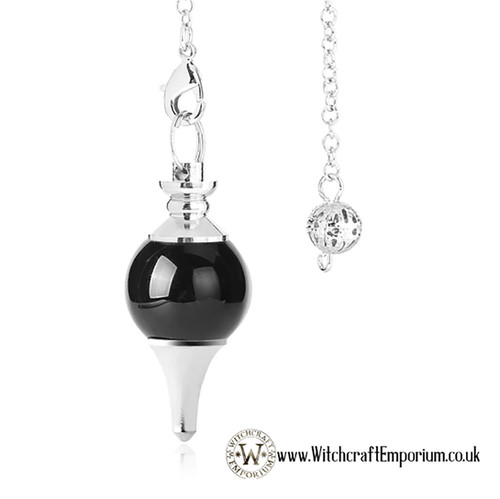 Obsidian Sphere Dowsing Pendulum | Witchcraft Emporium