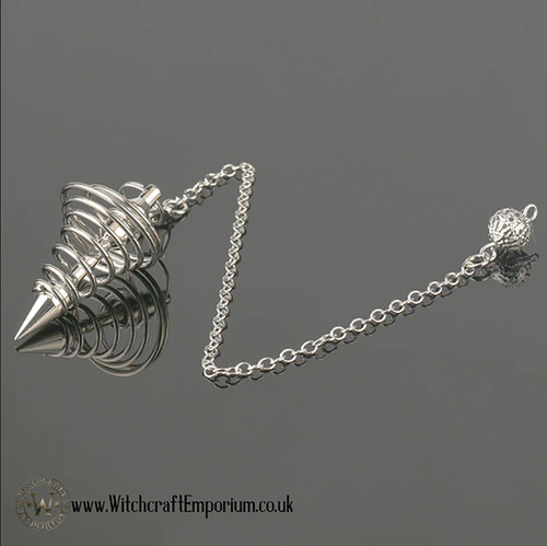 Silver Spiral Dowsing Pendulum | Witchcraft Emporium
