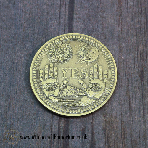 Yes No - Bronze - Zodiac Divination Coin | Witchcraft Emporium