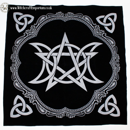 Celtic triple Moon Tarot & Runes Mat | Witchcraft Emporium