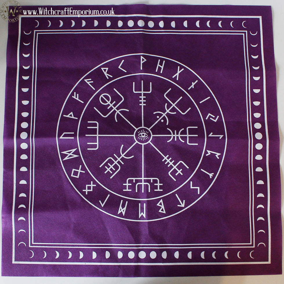 Nordic Tarot & Runes Mat - Purple | Witchcraft Emporium
