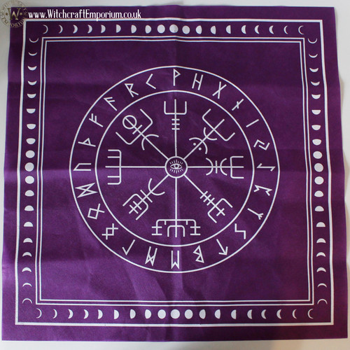 Nordic Tarot & Runes Mat - Purple | Witchcraft Emporium