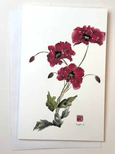 A Dance in Red- Card-Set of 4 Cards | Iris Ink Studio