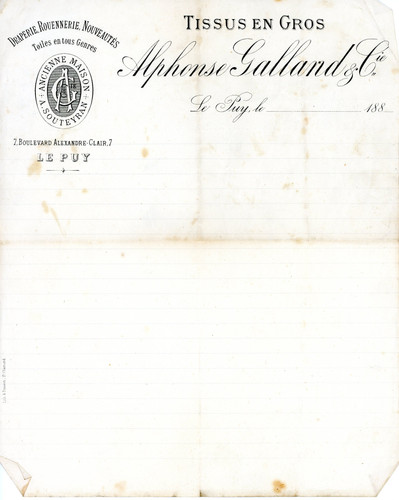 Antique French Letter head with Nice Graphics (blank | The Paper Marché