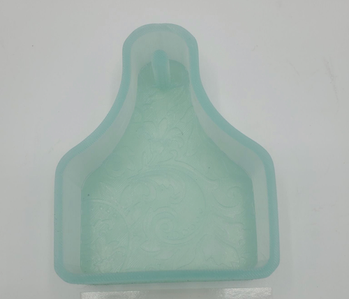 Tooled Leather Cow Tag Freshie Mold | Hay Auby J Designs