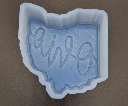 Ohio Cursive State Freshie Mold | Hay Auby J Designs