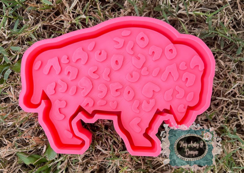 Leopard Print Buffalo Silicone Freshie Mold | Hay Auby J Designs