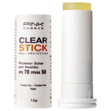 PINK CHEEKS PROTETOR SOLAR CLEAR STICK FULL PROTECTION 12G | Viva Bella