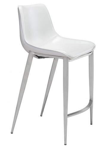 TABURETE ALTURA COUNTER | Z - MAGNUS | BLANCO C/INOX | Modérnika
