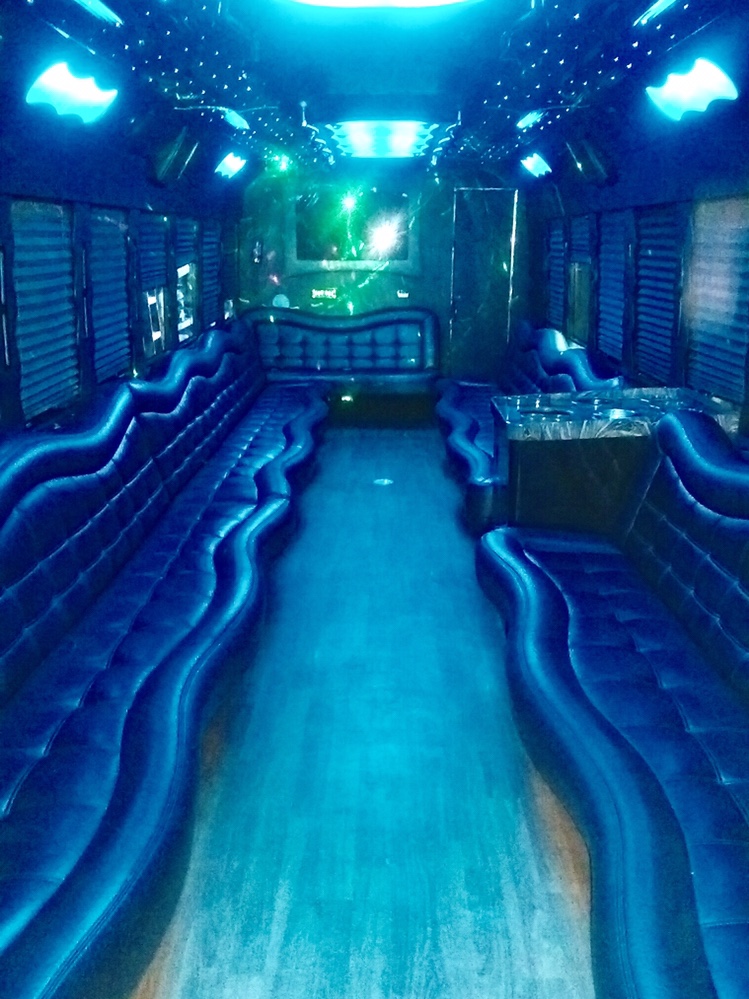 Premium 45 Passenger Party Bus With Bathroom Rental | CelebLux Chicago
