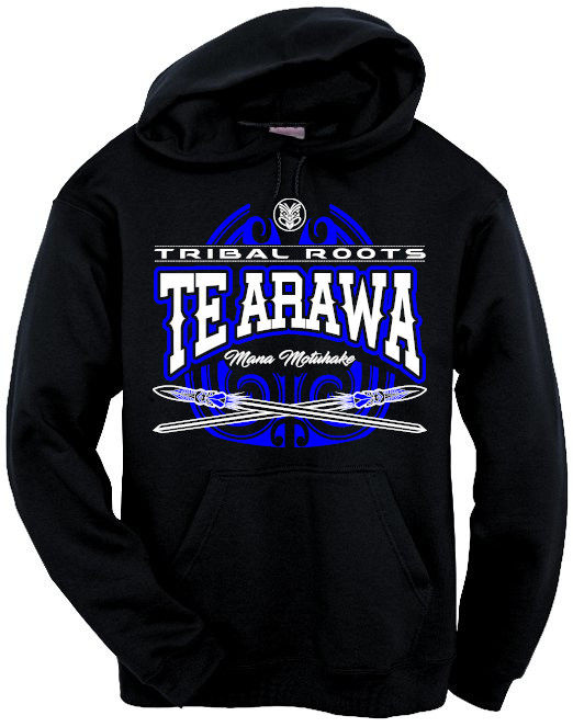 TE ARAWA BLUE HOODIE | TRIBAL ROOTS