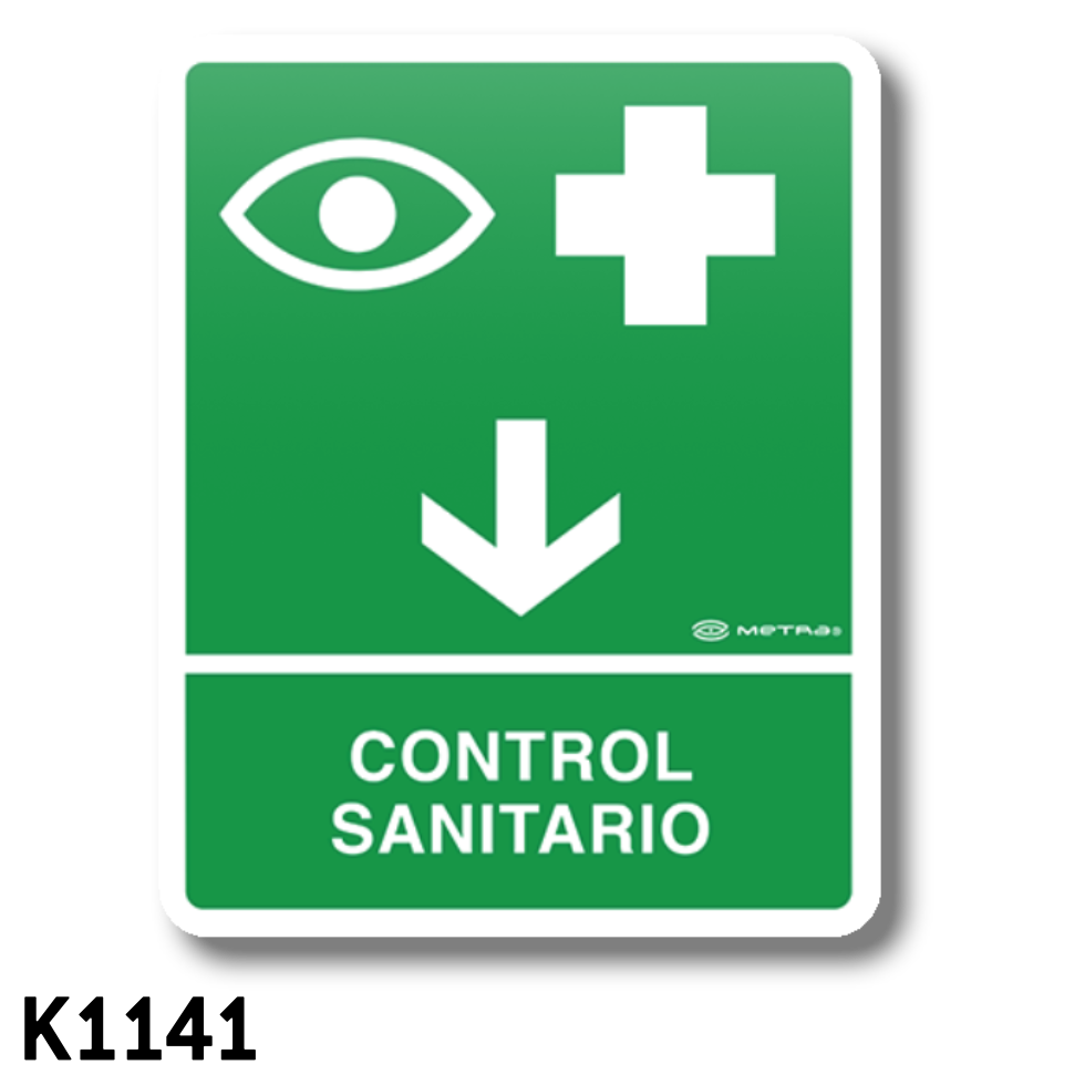 Control sanitario (20 x 25 cm) 1 pza. | metramtx