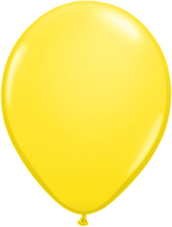Single 11" Latex Yellow Helium Balloon | festiveeffects