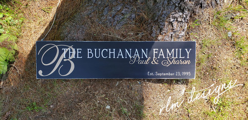 Initial Family Sign | RLM Designs