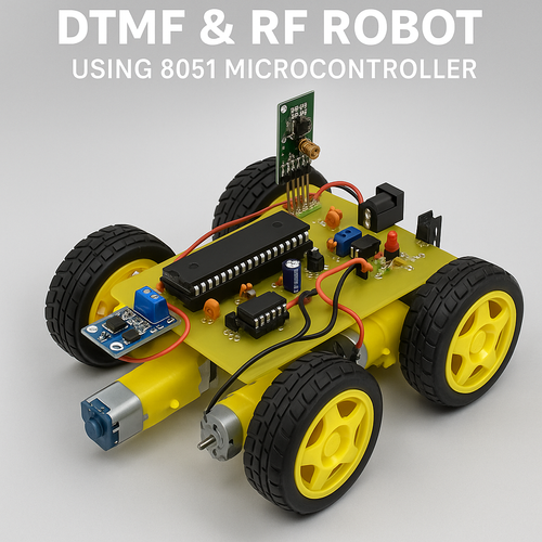 DTMF & RF Robot Using 8051 Microcontroller