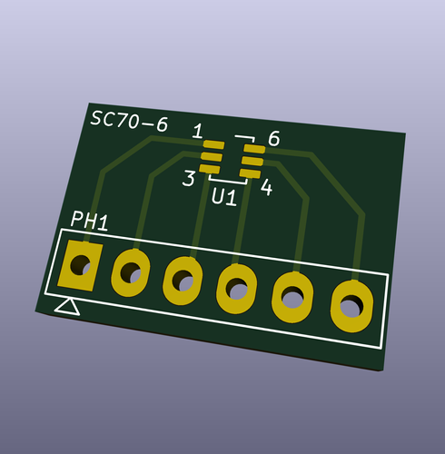 SC70-6 Adaptor PCB | Andibee webshop