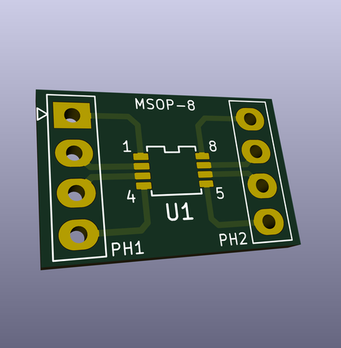 MSOP-8 Adaptor PCB | Andibee webshop