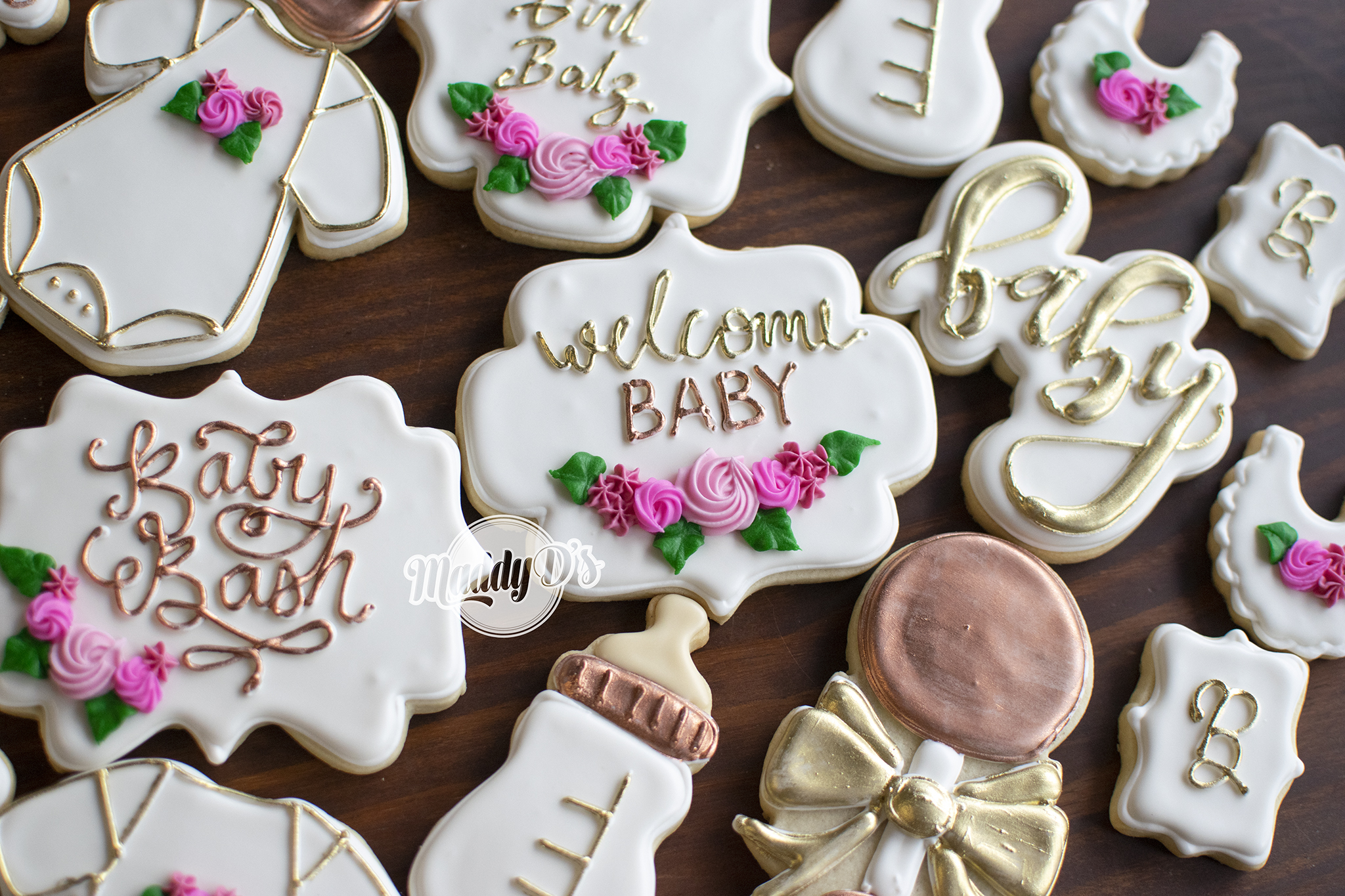 Kids and baby shower cookies