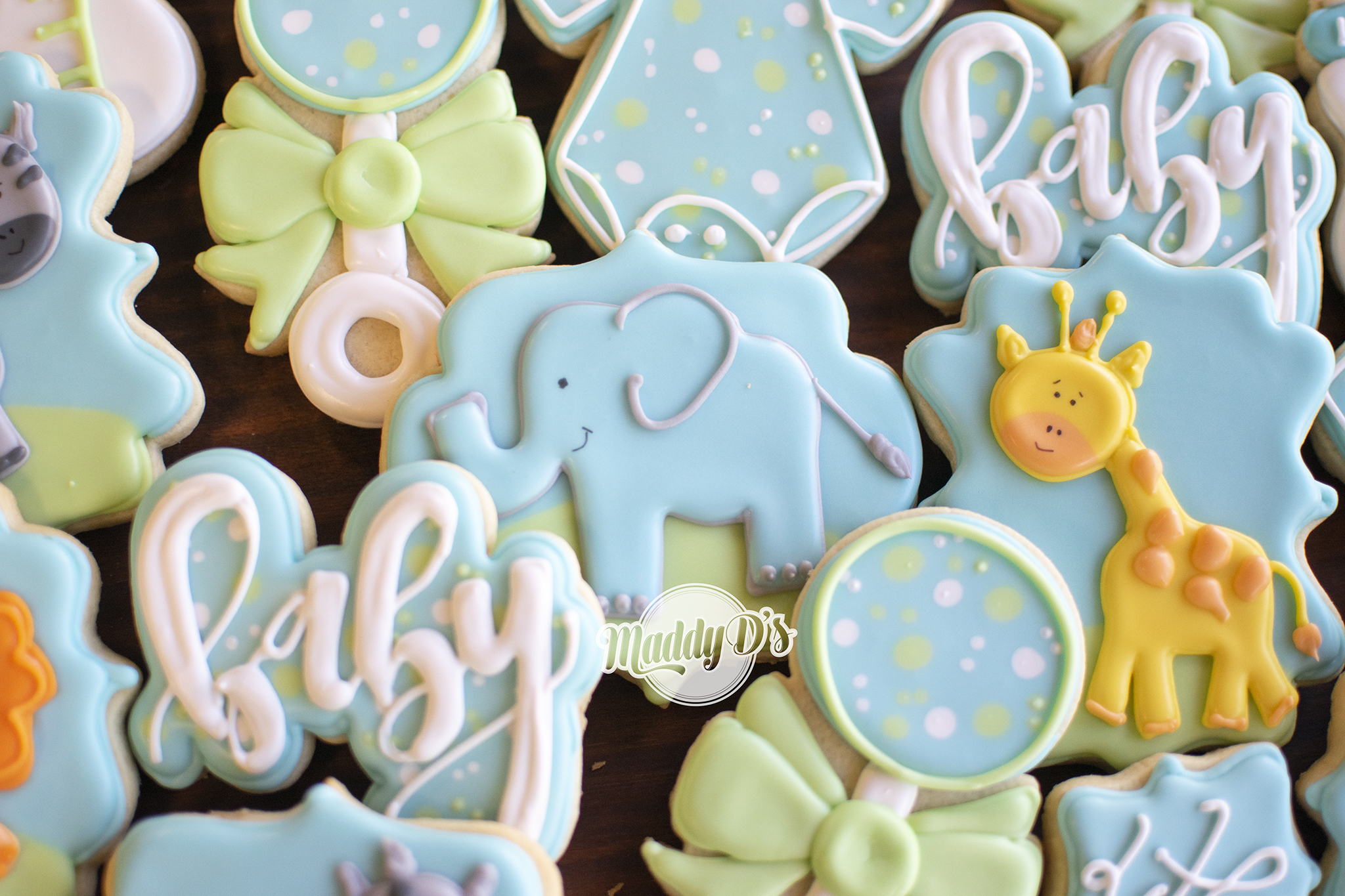 Kids and baby shower cookies