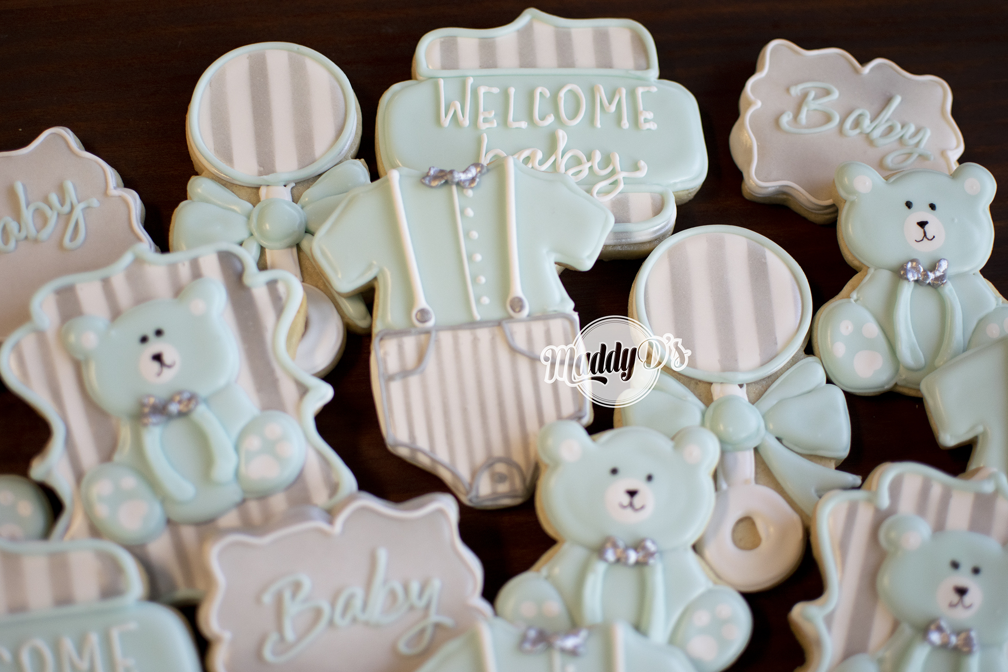 Kids and baby shower cookies