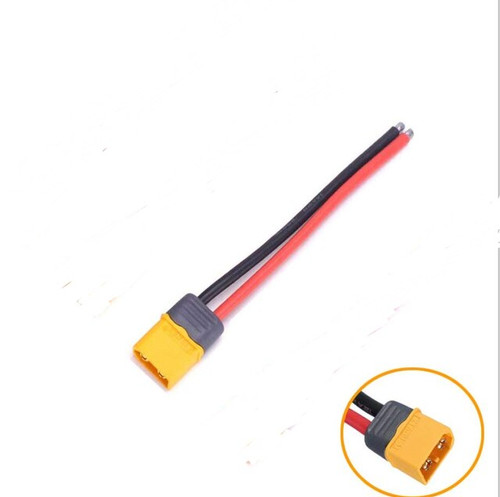 Amass XT60H Male Plug with 15cm 12AWG Silicone cable | YYC Drones