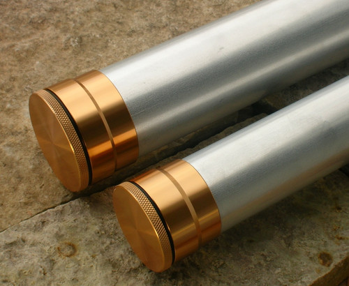 Aluminum Rod Tubes - Gold Ends | graywolf-fly-rods