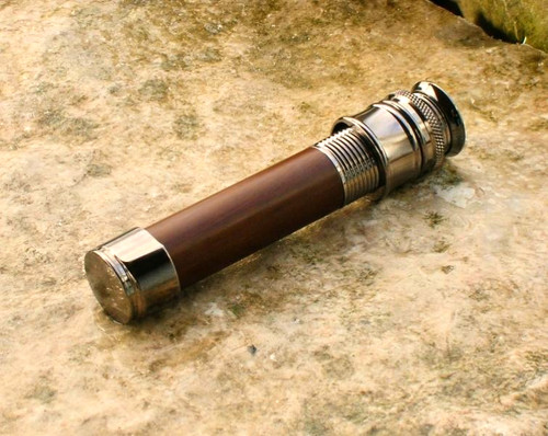 Lemke LC6 Down Lock Reel Seat - Black Nickel/Walnut | graywolf rods