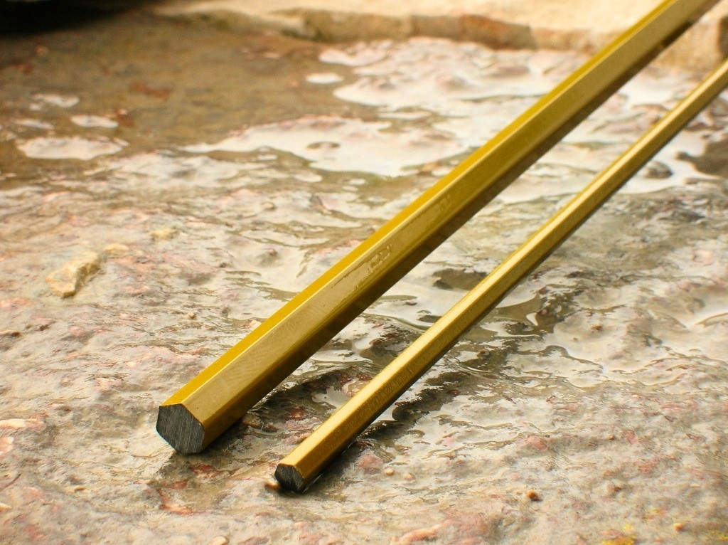 Six sided solid fiberglass and graphite rod blanks