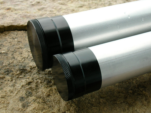 Aluminum Rod Tubes - Black Ends | graywolf-fly-rods