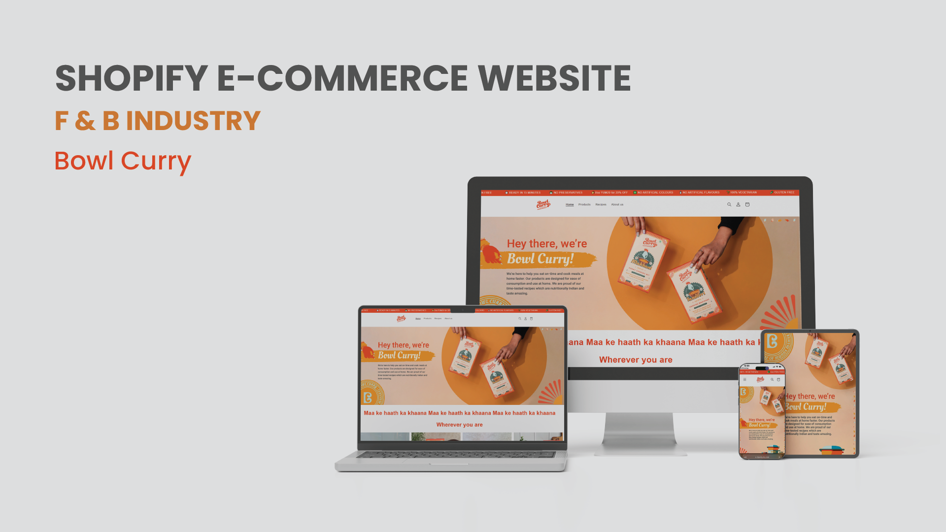 Responsive Ecommerce Website Design To Improve Conversions | Packaged Food Industry