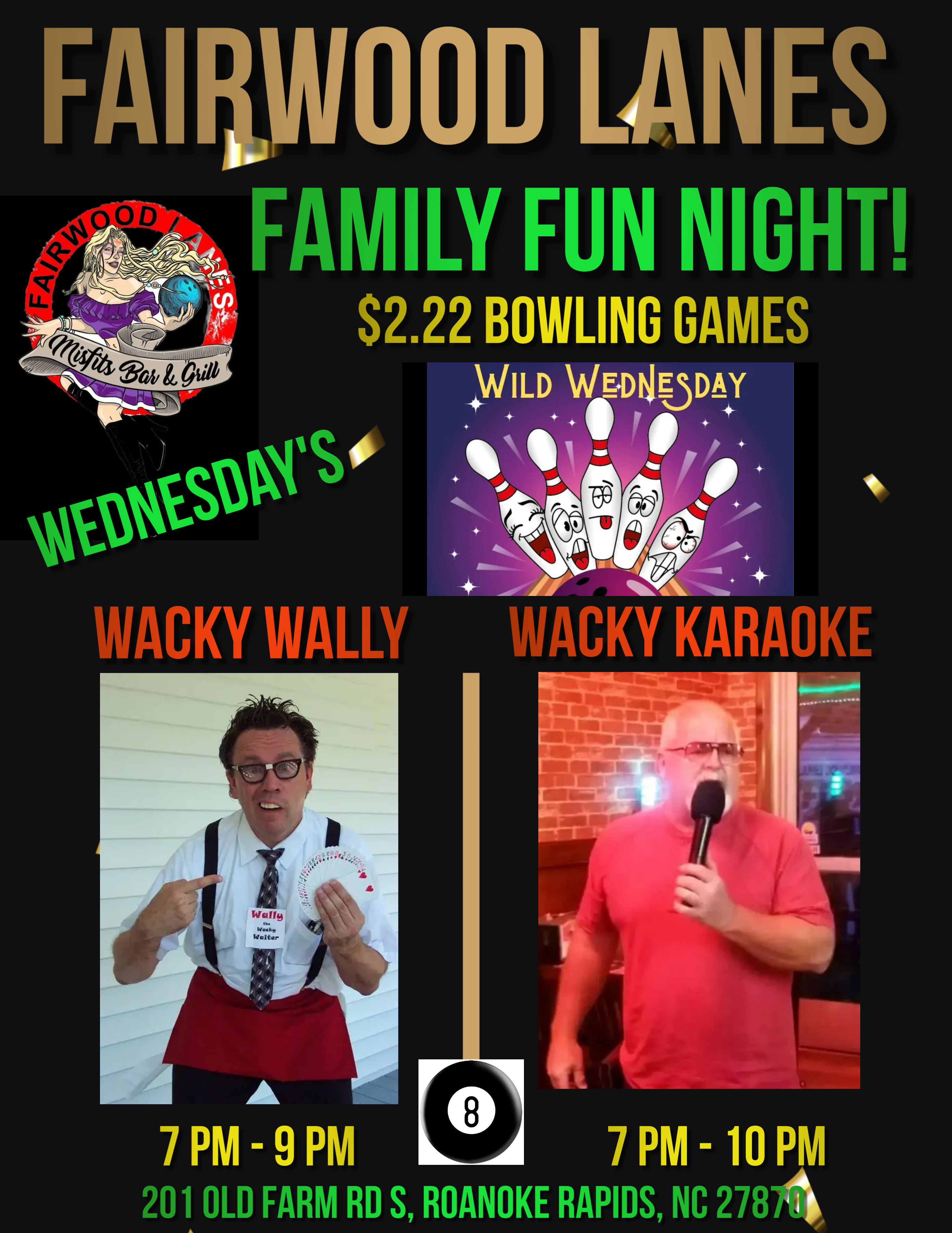 FAMILY FUN NIGHT! WACKY WEDNESDAY with WACKY WALLY and KARAOKE with ...