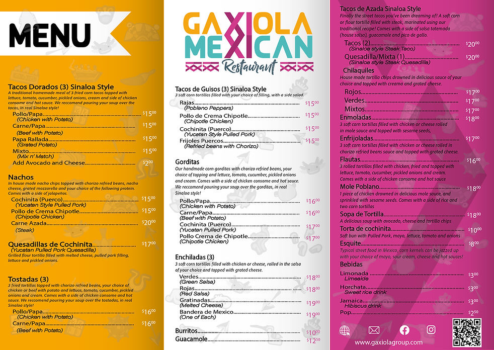 MENU | GAXIOLAGROUP